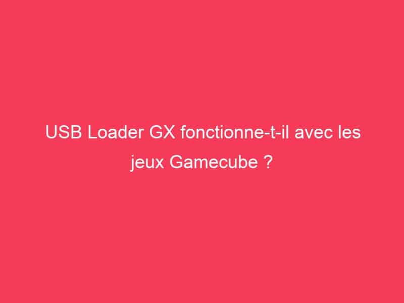 USB Loader GX fonctionne-t-il avec les jeux Gamecube ? - Guide Achat Gamer